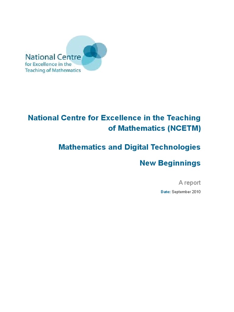 National Centre For Excellence in The Teaching of Mathematics (NCETM ...