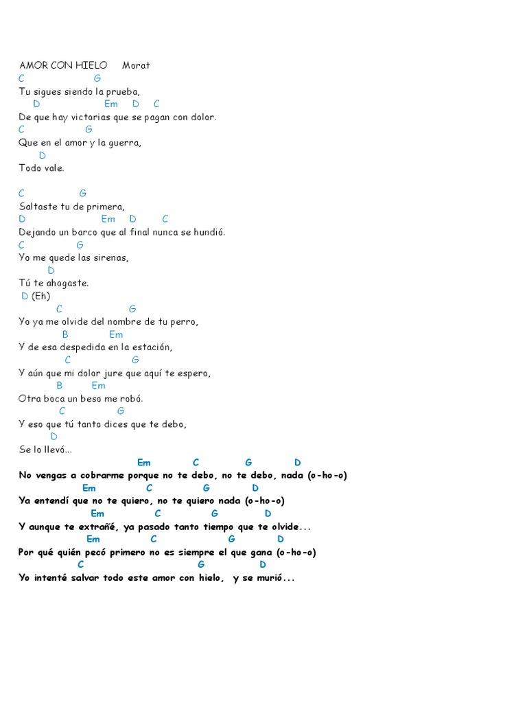 Amor Con Hielo Morat | PDF | Ocio