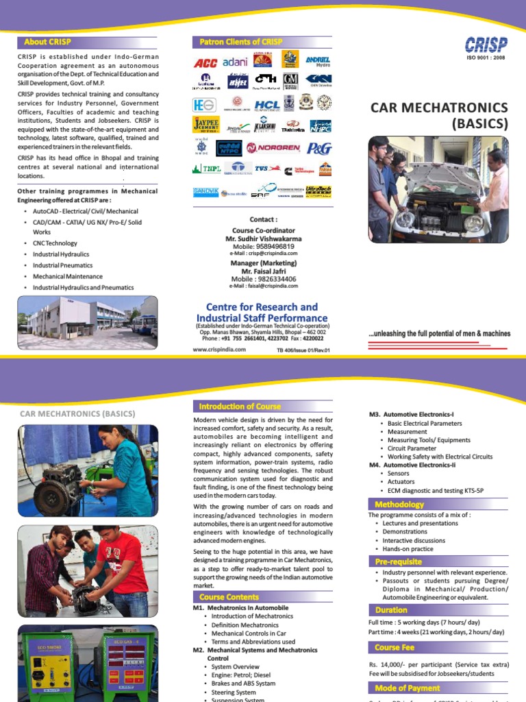 Car Mechatronics (Basics) | PDF | Mechatronics | Car