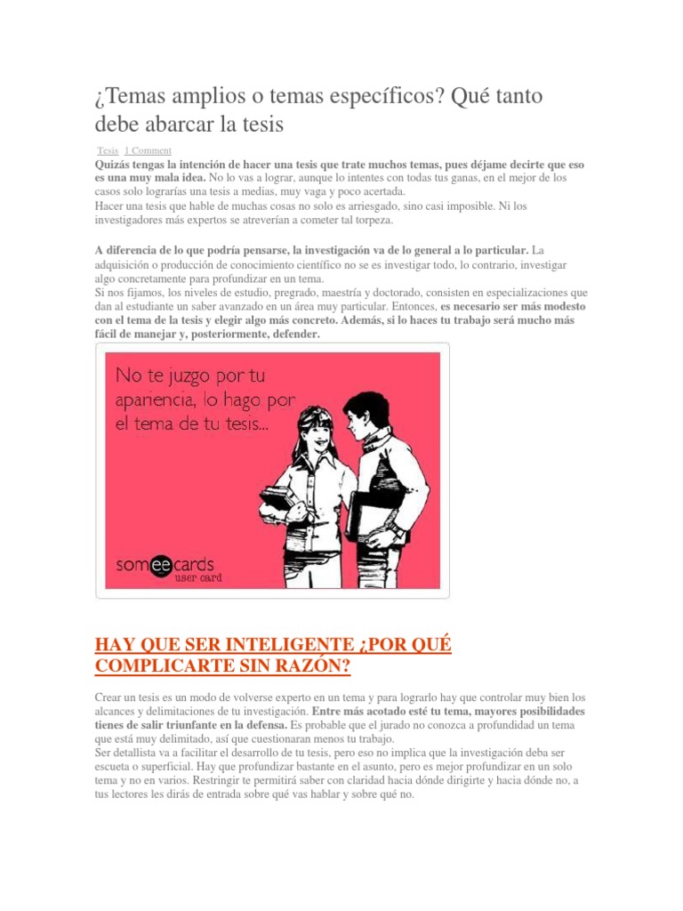 Temas Amplios o Temas Específicos | PDF | Edades medias | Science