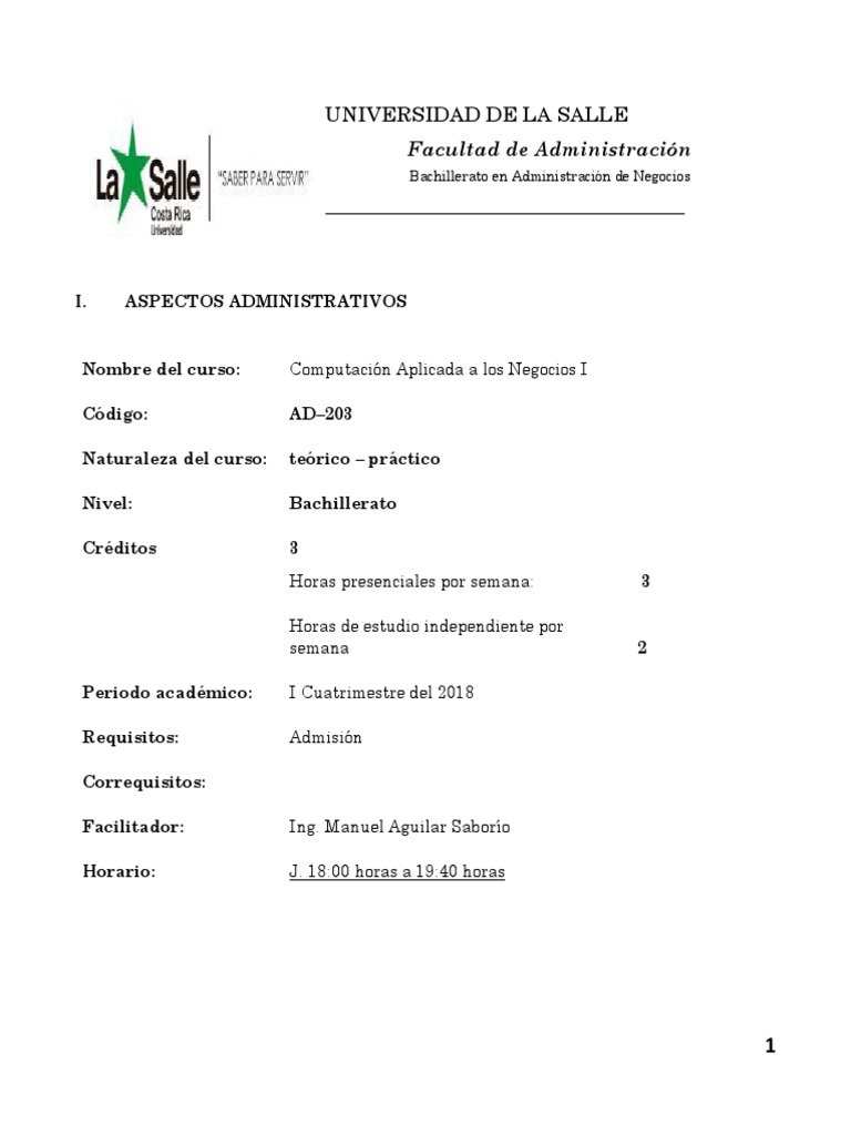 PROGRAMA Computacion Aplicada A Los Negocios I | PDF | Blog | Microsoft PowerPoint