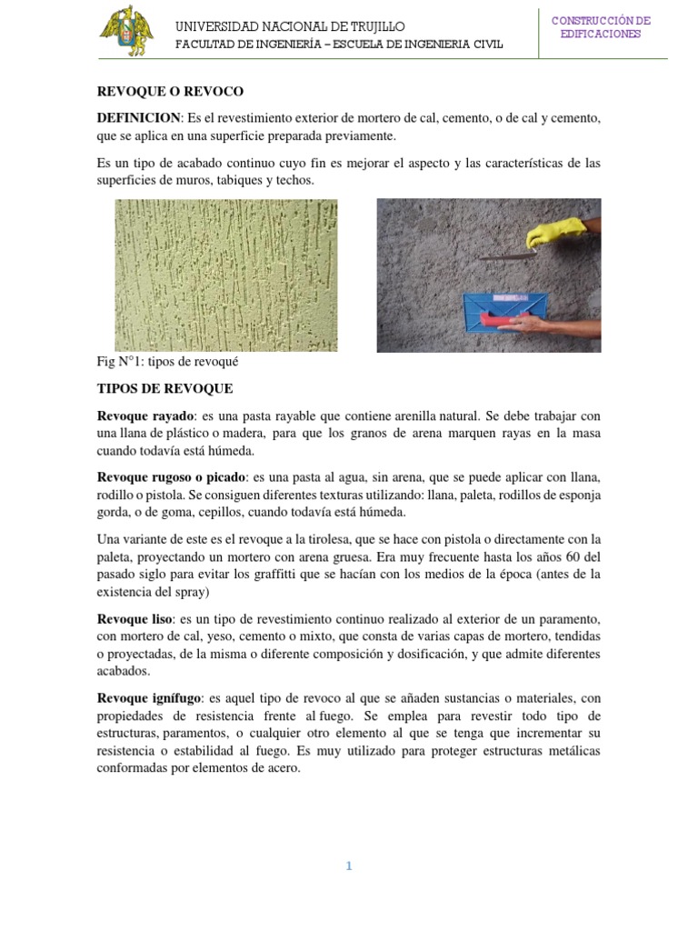 Revoque o Revoco | PDF | Ingeniería de Edificación | Science