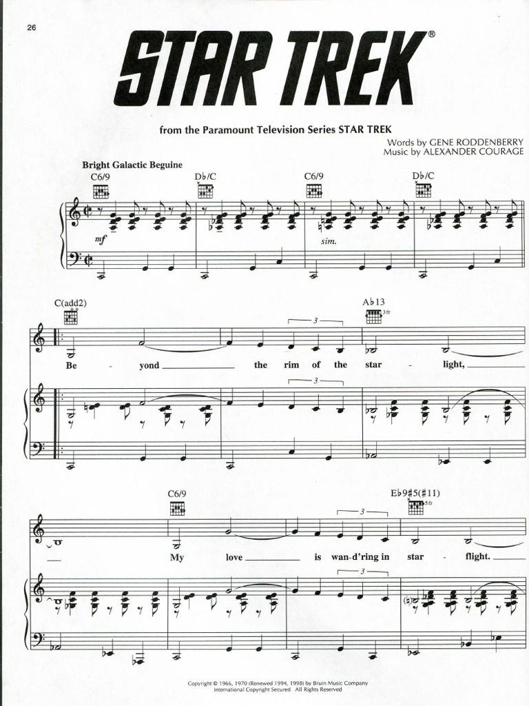 Star Trek the Original Series Theme by Alexander Courage | Gene Roddenberry