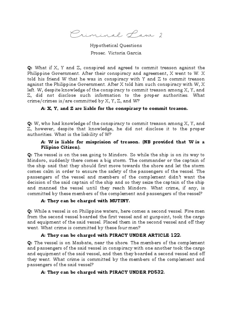Criminal Law 2 | PDF | Acquittal | Reasonable Doubt