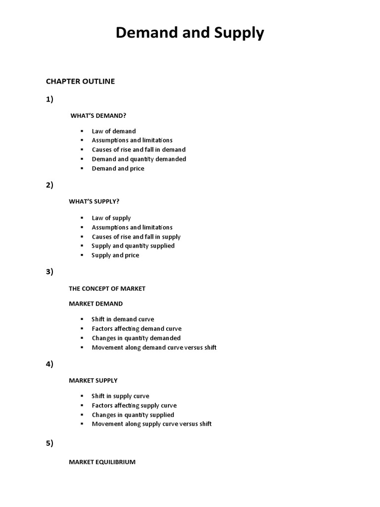 Economics: Demand and Supply Basics | PDF | Finance & Money Management