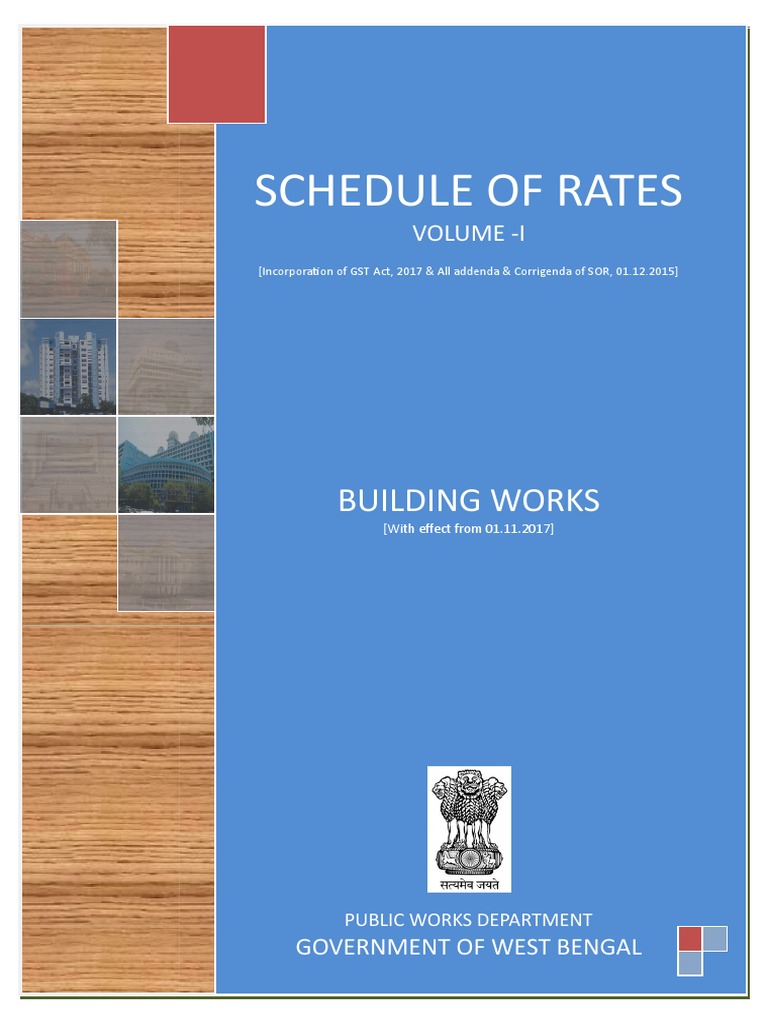Schedule of Rates Building Works Vol I 2017 | Download Free PDF | Lime ...