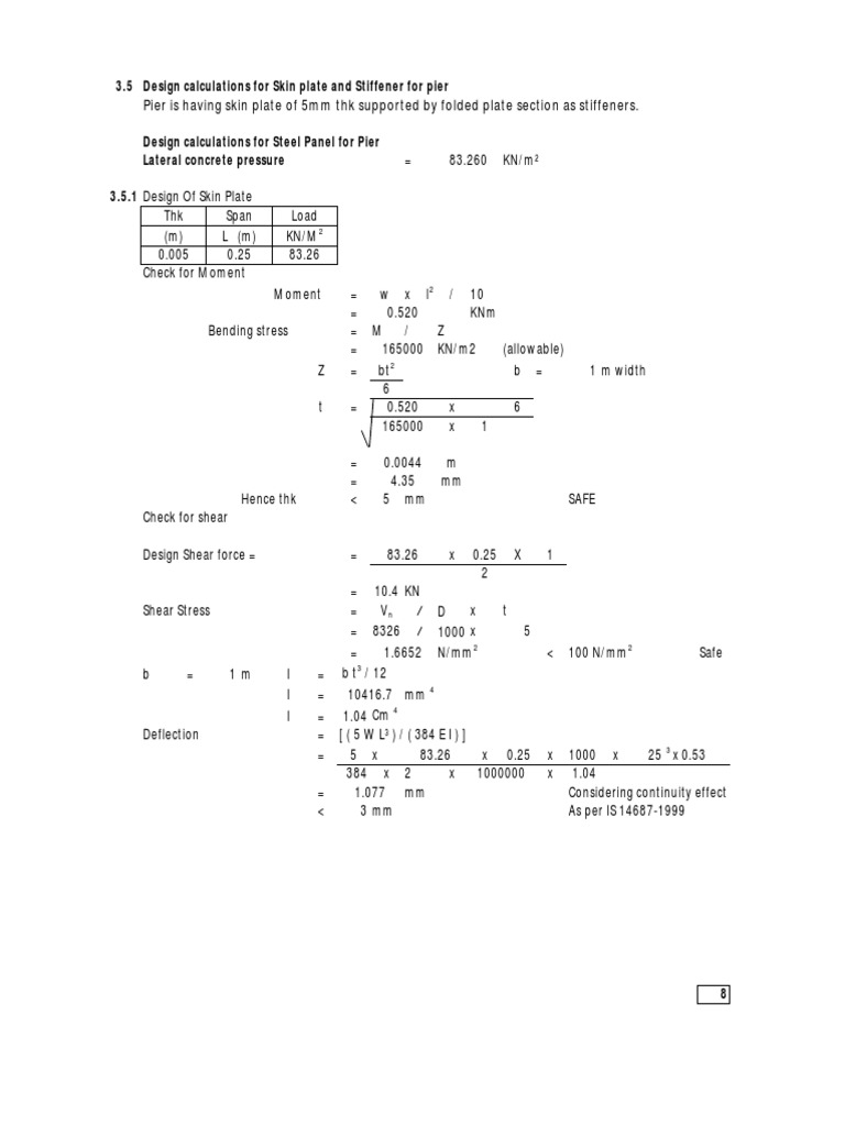 4 Skin Plate Form Work PDF | PDF | Bending | Materials Science