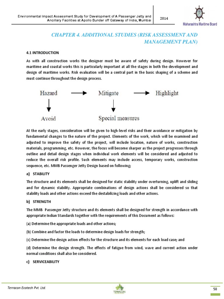 Risk Assessment and Management Plan for the Development of a Passenger Jetty and Ancillary ...