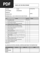 Weekly Fire Pump Inspection Checklist | PDF | Pump | Diesel Engine