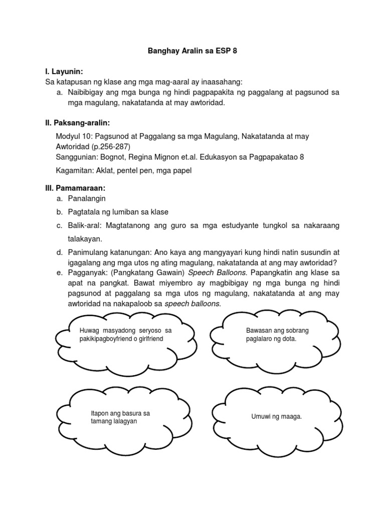3rd Lesson Plan Module 10 | PDF