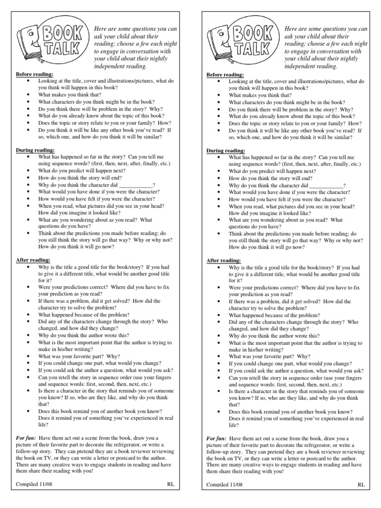 Parent Book Talk Flyer PDF | PDF