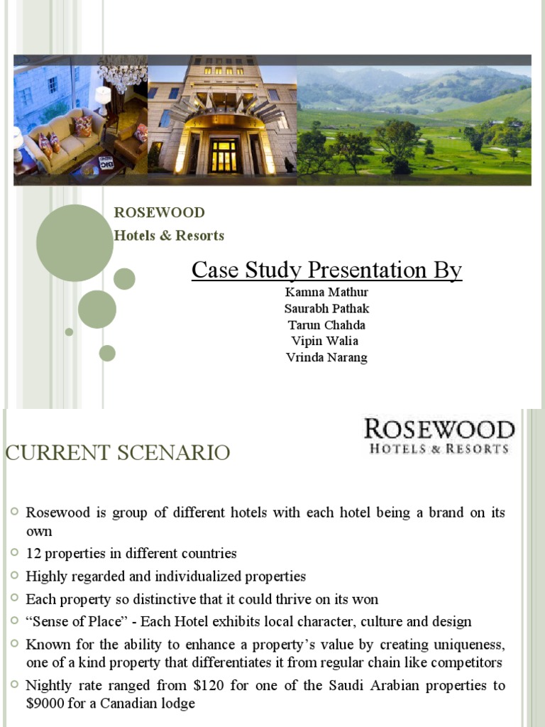 Case Study Presentation By Rosewood Hotels Resorts Pdf Brand Hotel