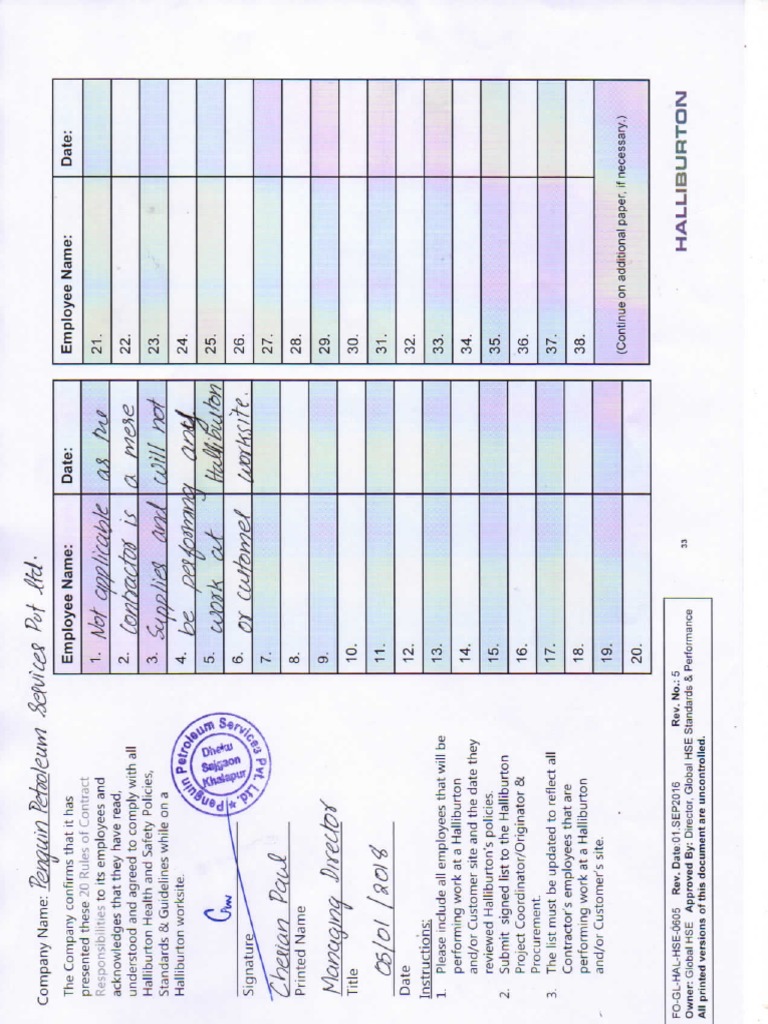 E. 20 Rules of Contractor Responsibilities PDF | PDF
