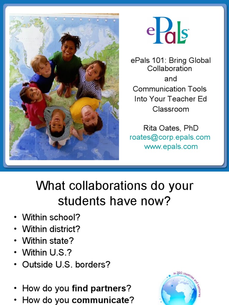 Epals 101 in Teacher Ed Webinar Slides 9-3-10 | PDF | Communication ...