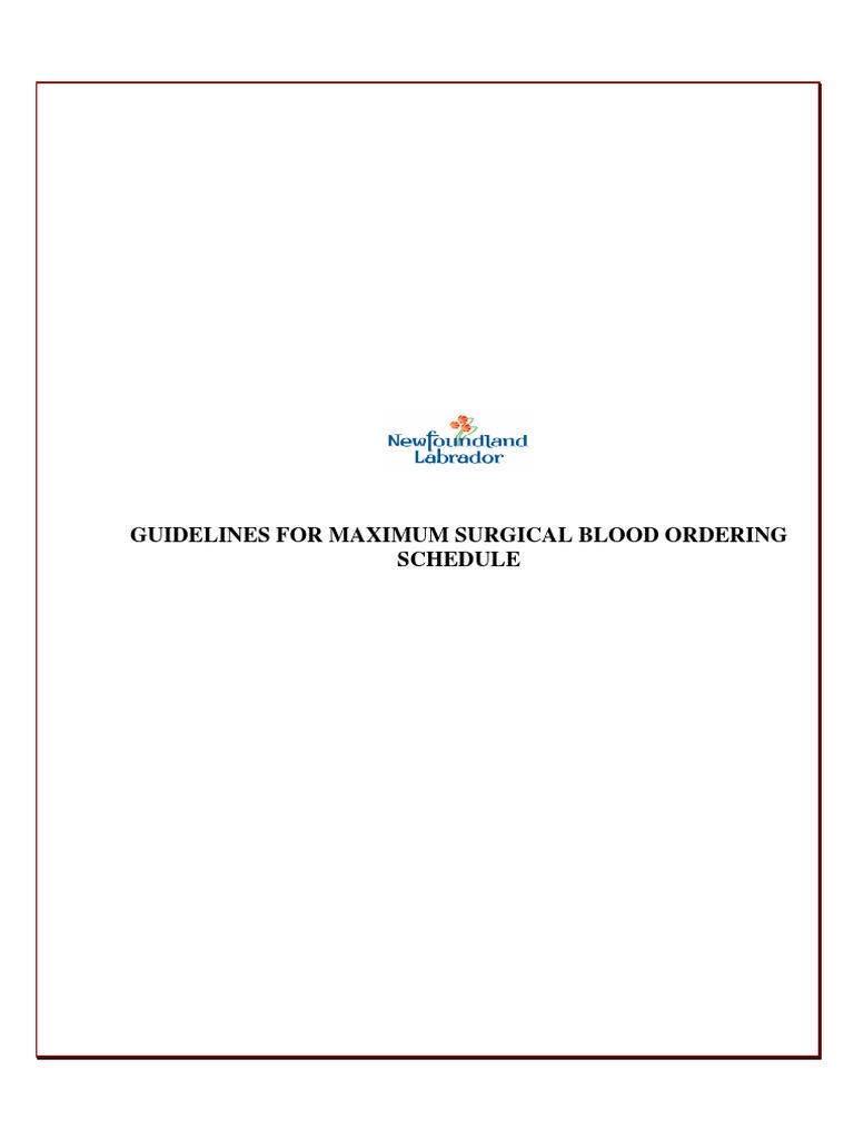 Max Surgical Blood Order PDF | PDF | Blood Donation | Blood Transfusion