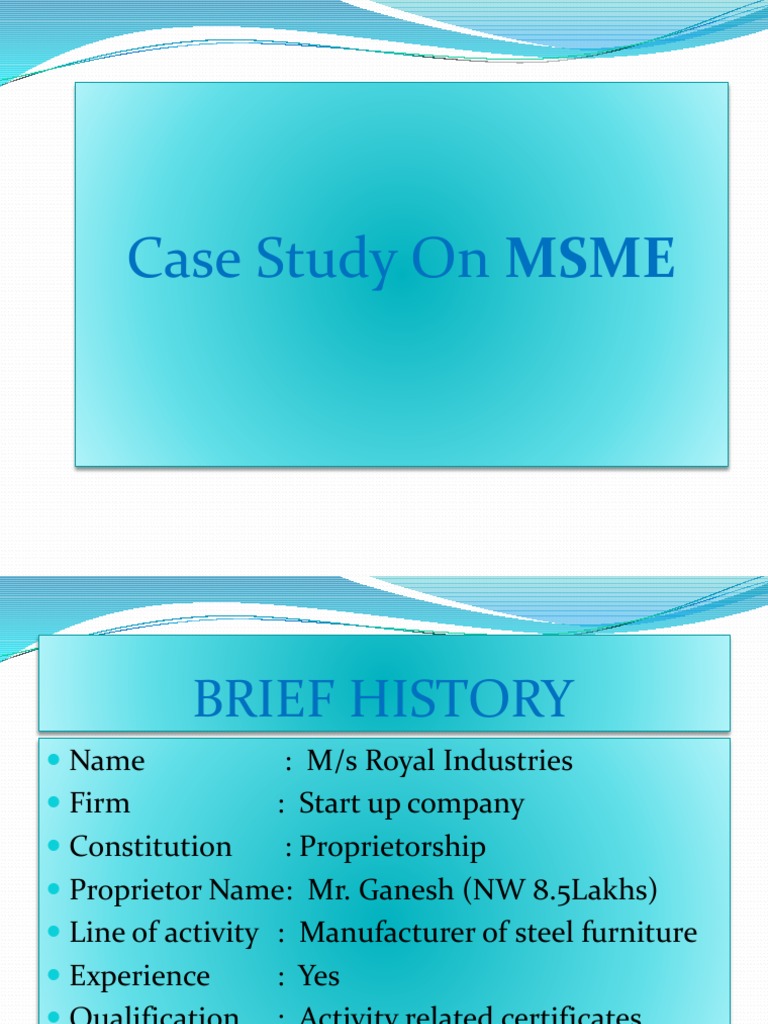 MSME Case 4 | PDF