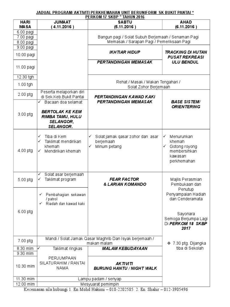 Jadual Program | PDF