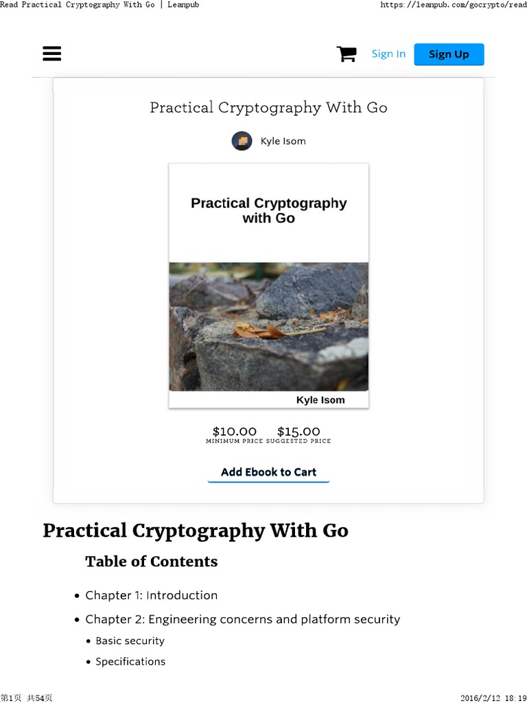 Practical Cryptography With Go | PDF | Algorithms | Telecommunications