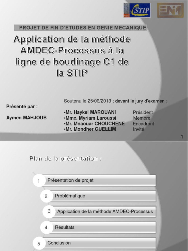 Présentation PFE AMDEC FMEA | PDF | Ingénierie | Ingénierie des systèmes