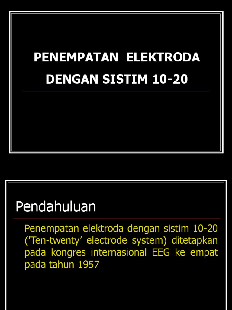 Penempatan Elektroda EEG 10-20 | PDF
