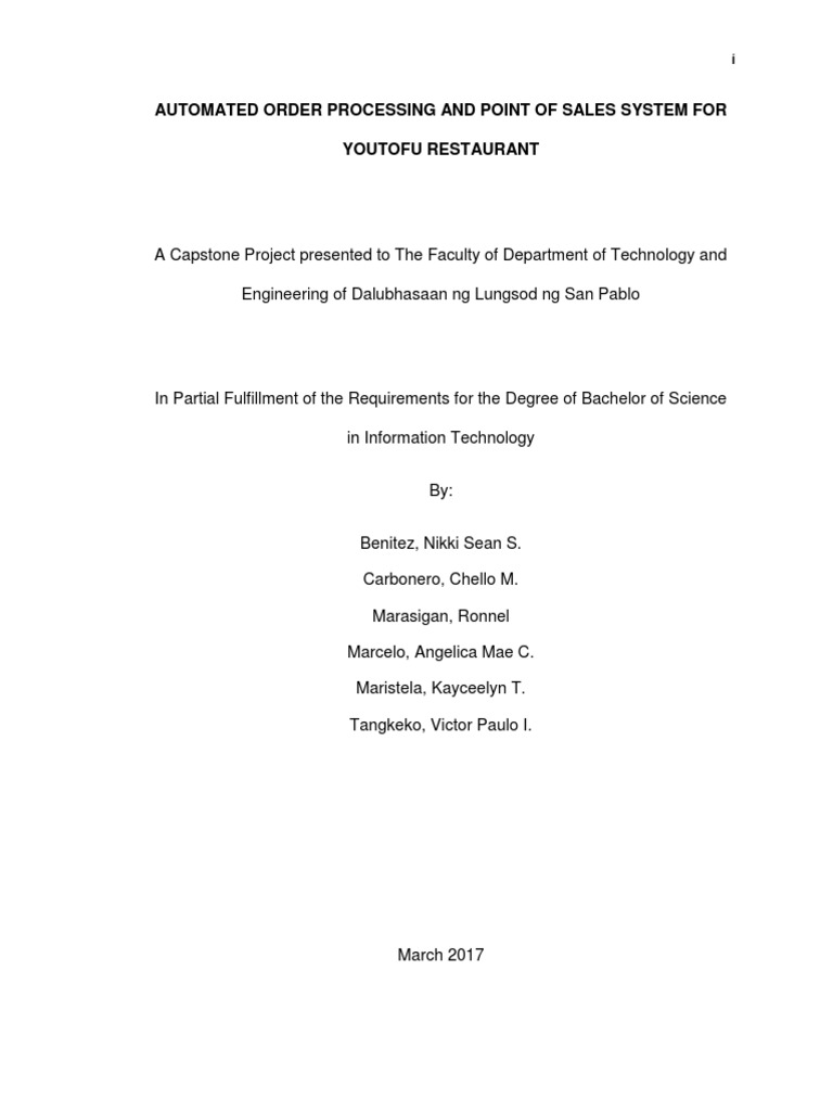 Online Order/Reservation System | PDF | Point Of Sale | Software ...