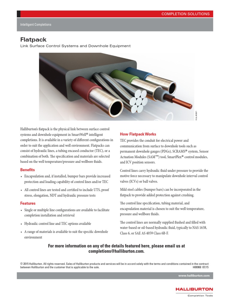 Flatpack: Link Surface Control Systems and Downhole Equipment | PDF ...