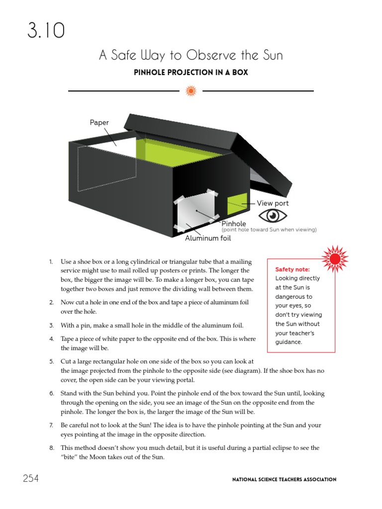 3 10PinholeProjectionInABox | PDF | Imaging | Optics