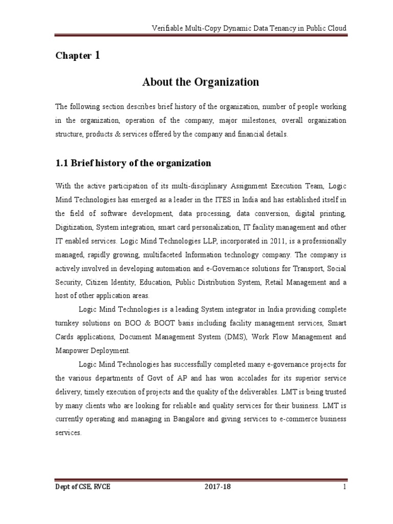 1 About The Organization: Dept of Cse, Rvce 2017-18 | PDF | Java ...