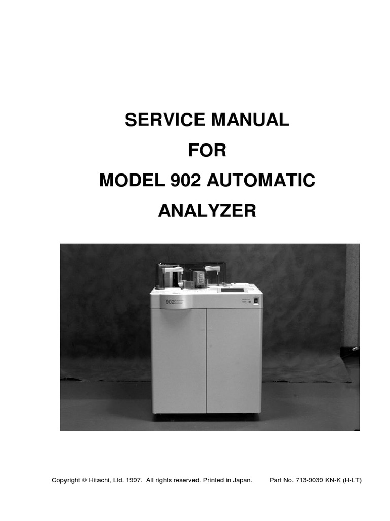 Hitachi 902 Automated Analyzer - Service Manual | PDF ...