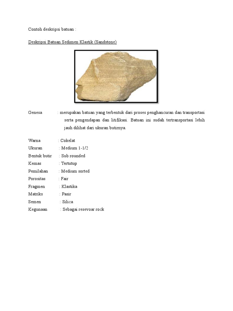 Contoh Deskripsi Batuan | PDF