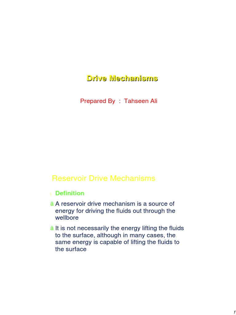 Drive Mechanisms - 4 | PDF | Petroleum Reservoir | Gases