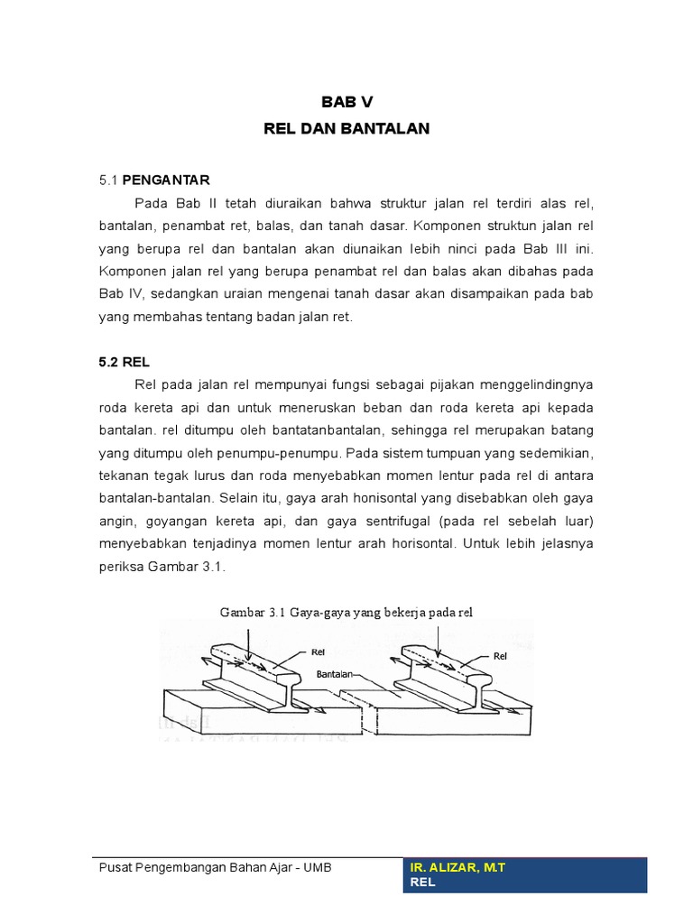 Modul V Rel Dan Bantalan | PDF