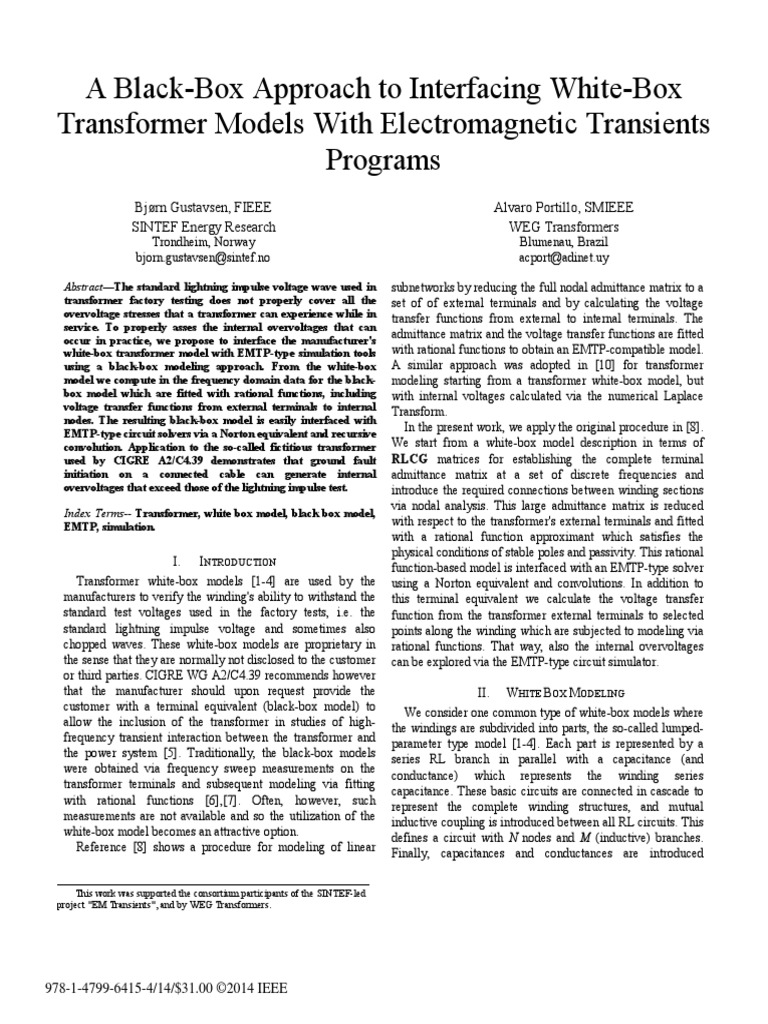 Black Box Transformer Modeling | PDF | Transformer | Electrical Network