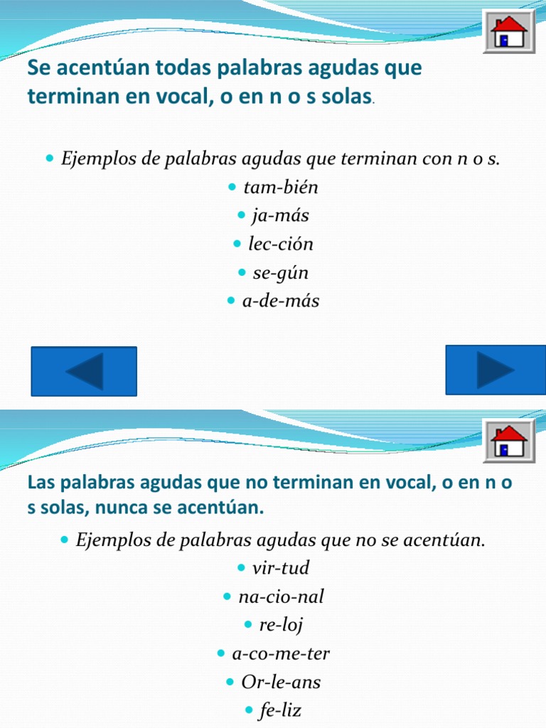 El Acento en Power Point (1) | Palabra | Vocal
