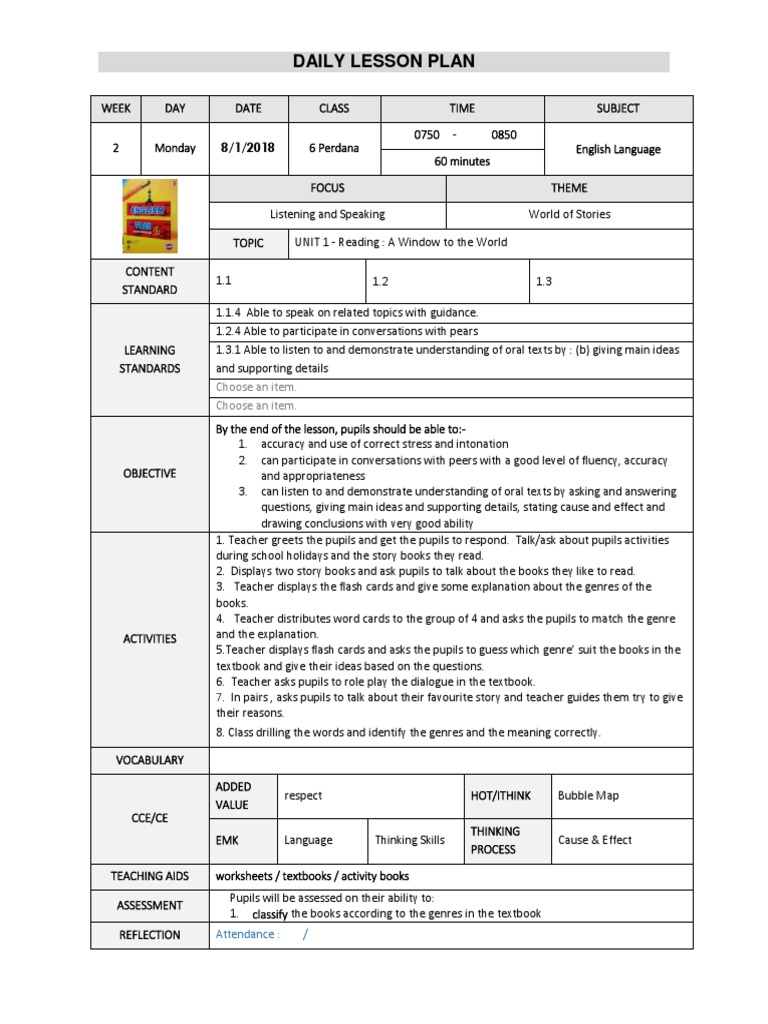 Lesson Plan Yr 6 Week 2 | PDF | Lesson Plan | Grammar