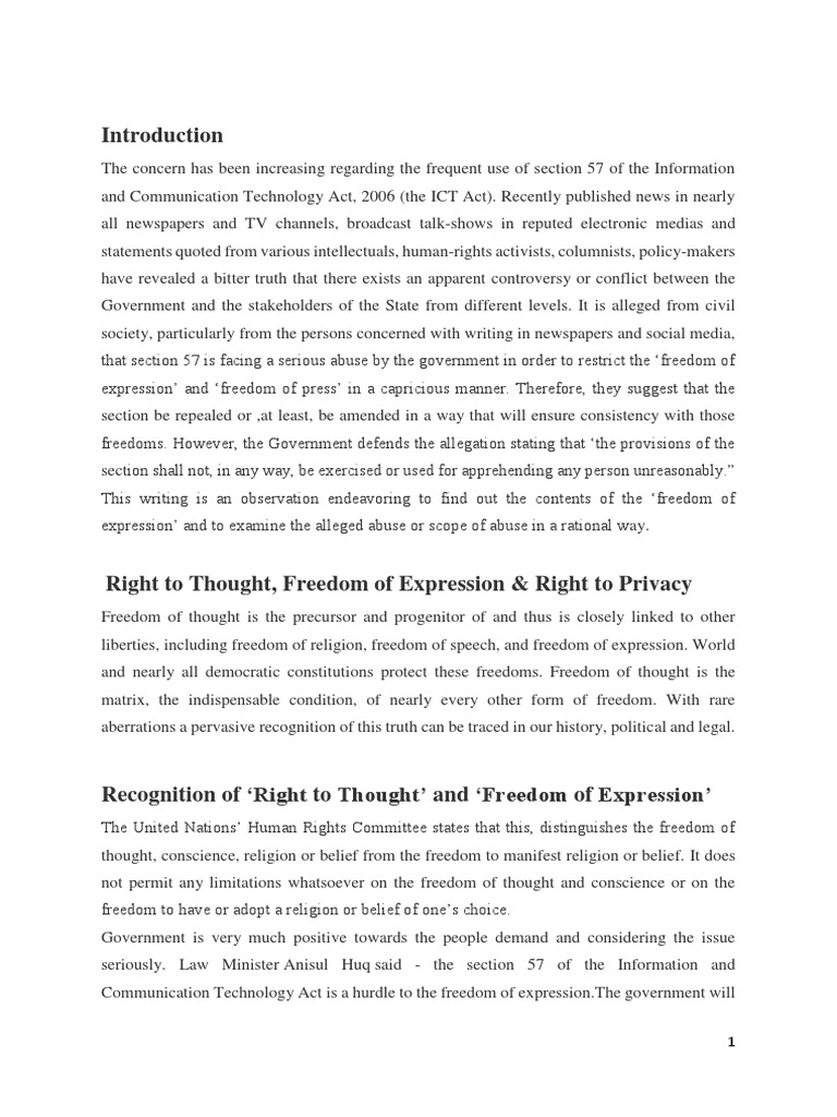 Problems of ICT Act in BD | PDF | Right To Privacy | Privacy
