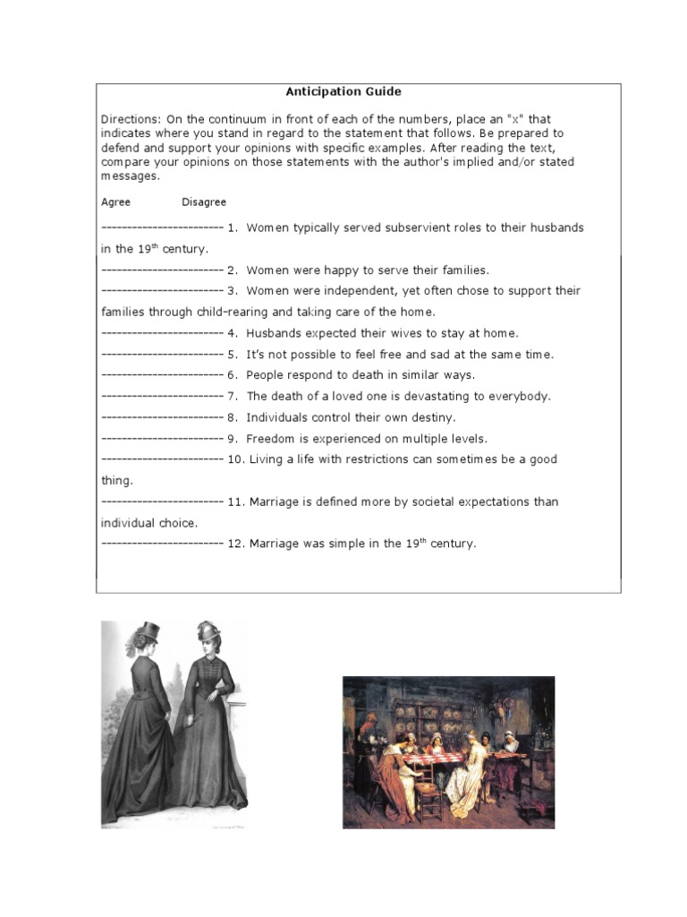 Anticipation Guide Handout | PDF