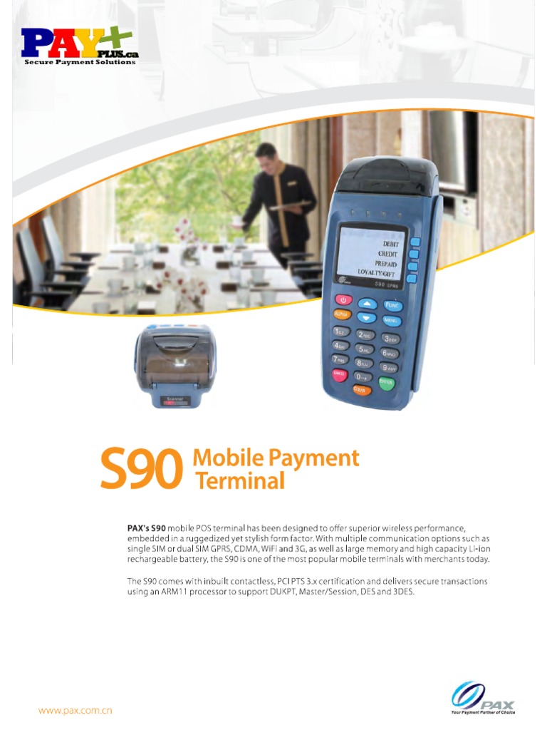 Pax S90 Spec Sheet | PDF