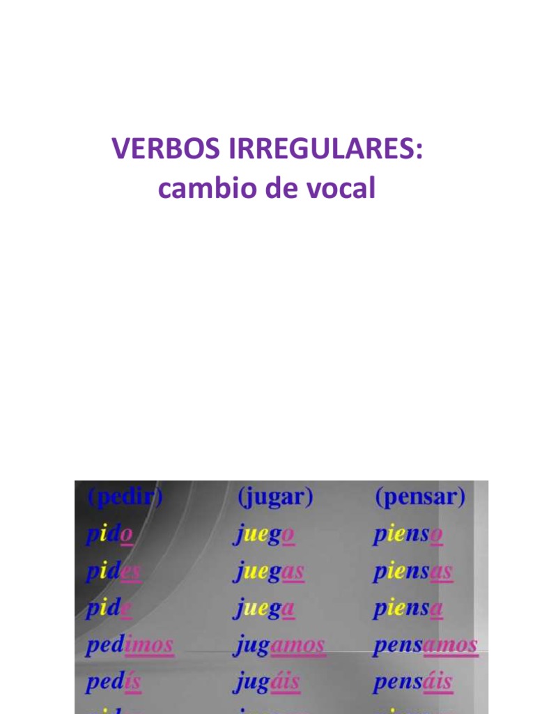 Español ELE Presente Verbos Irregulares | PDF