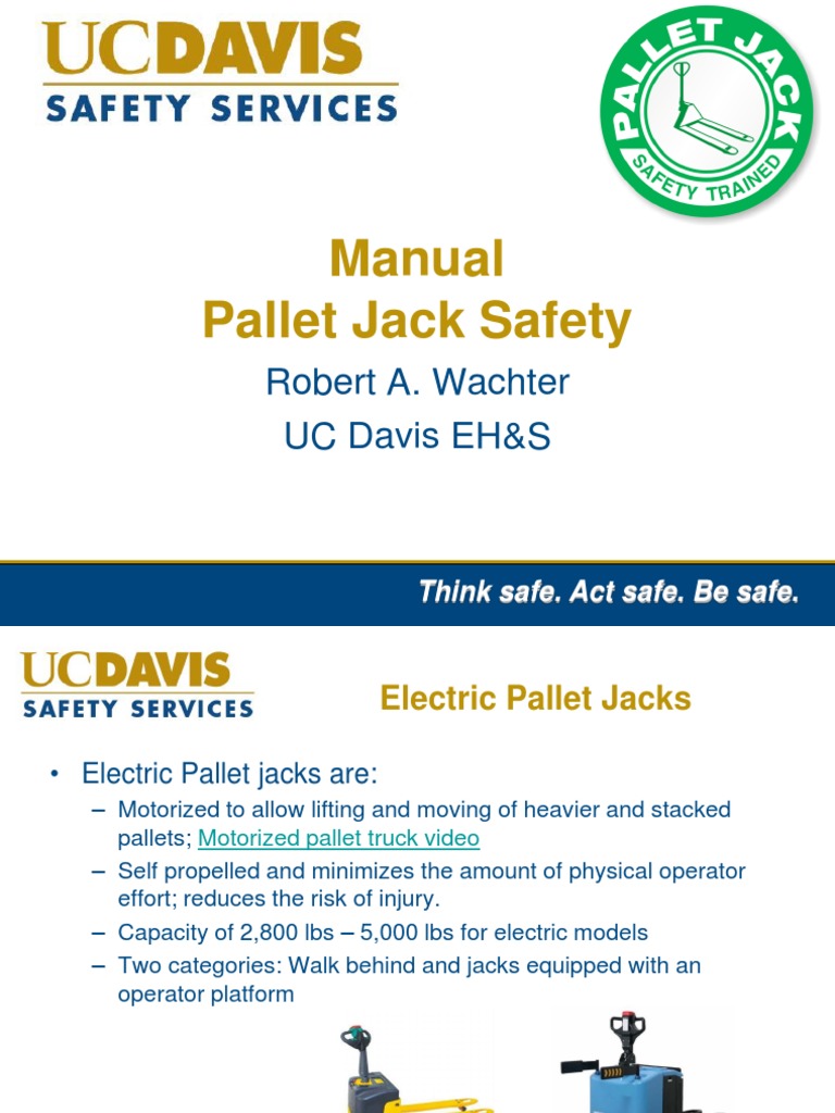 Pallet Jack Safety Training | PDF | Forklift | Pallet