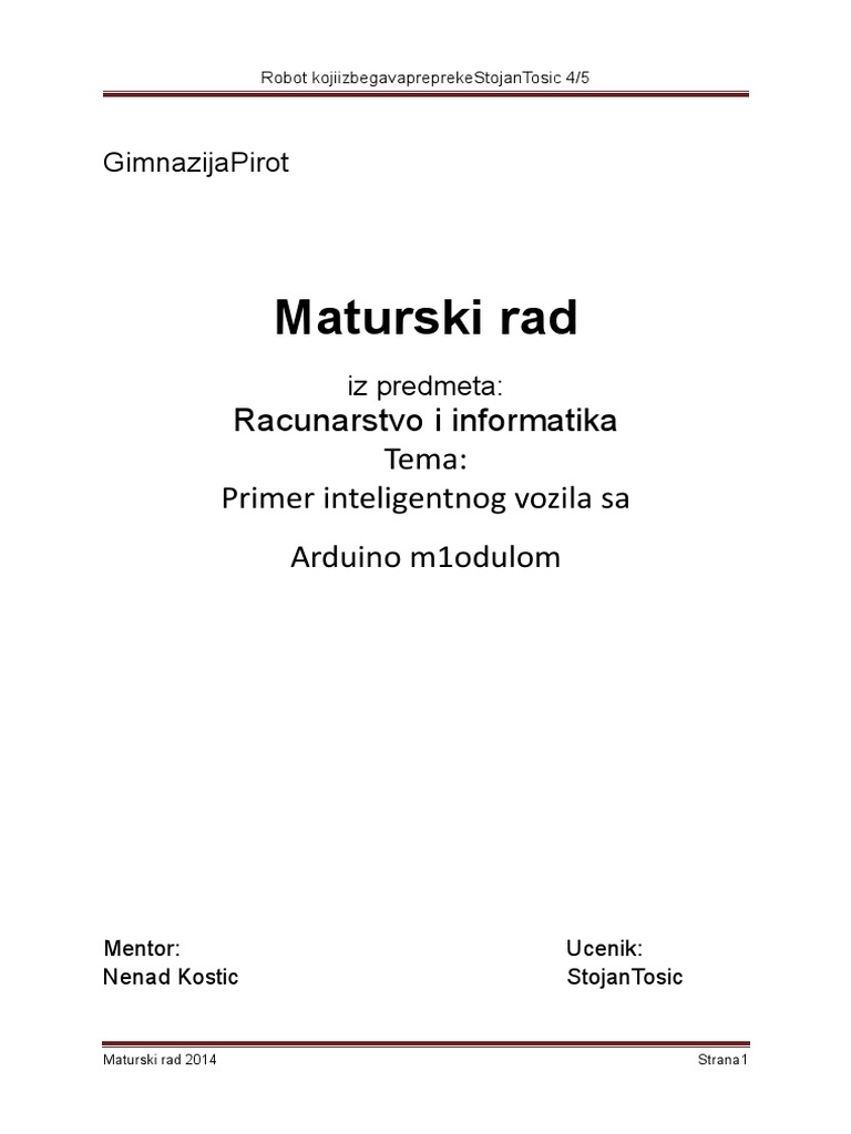 Maturski Rad | PDF
