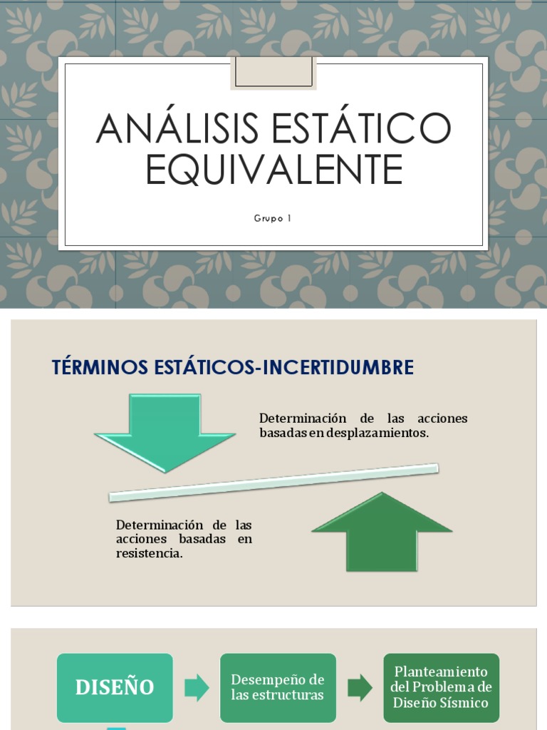 Análisis Estático Equivalente | PDF | Temblores | Rigidez