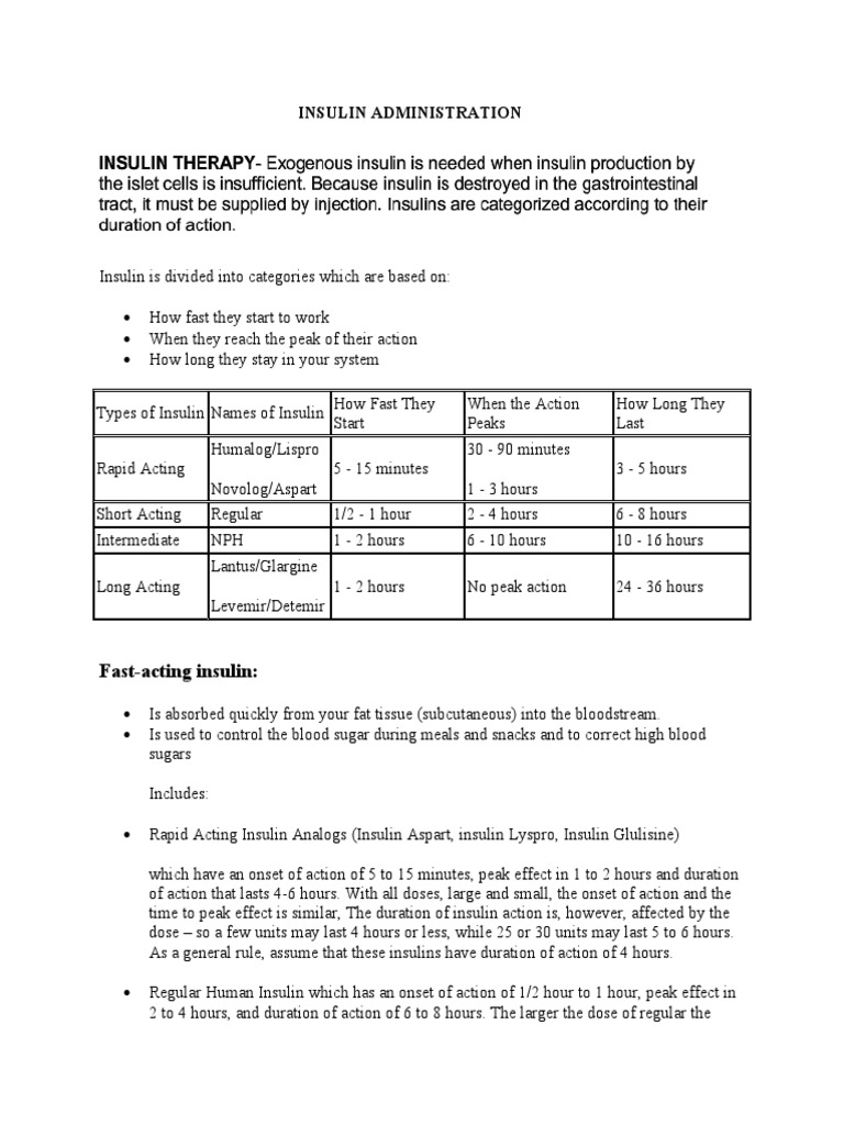 Panduan Penggunaan Insulin | PDF | Insulin | Disorders Of Endocrine ...