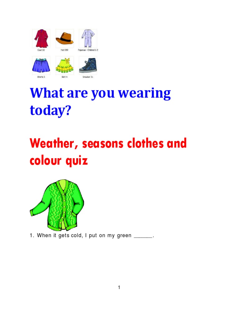 Clothes Quiz
