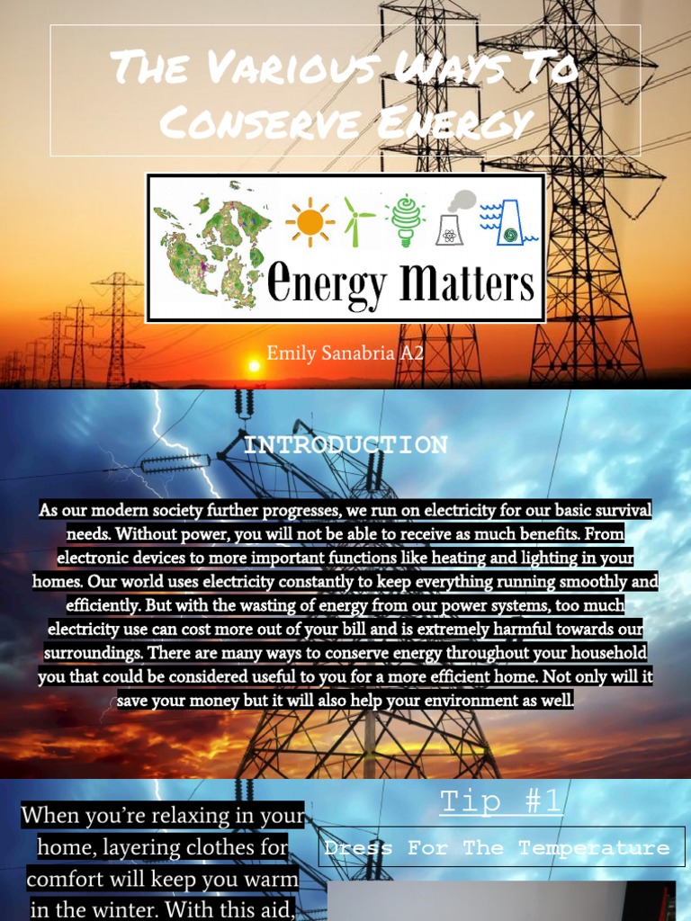 Conserving Energy | PDF | Energy Conservation | Lighting