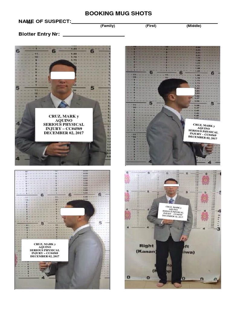 Left Side View (Half Body Shot) 4R Picture Size: Booking Mug Shots | PDF