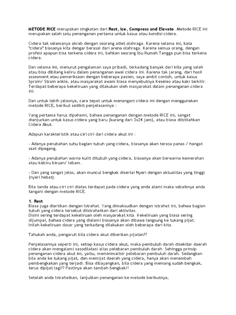 Metode RICE | PDF
