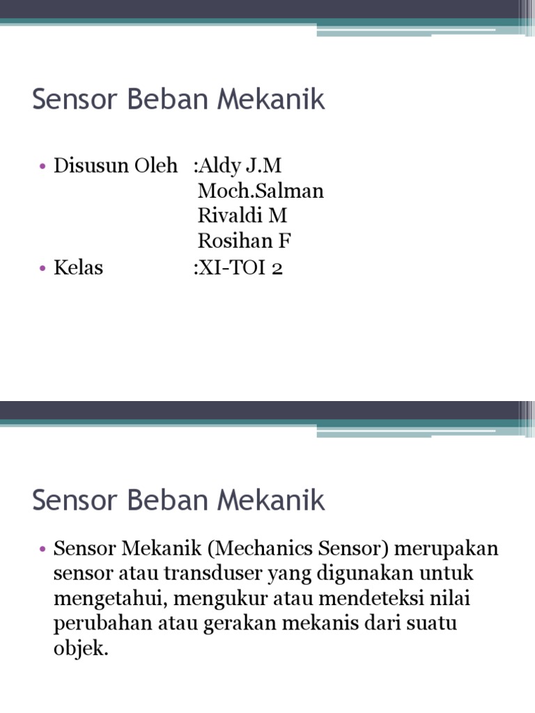Sensor Beban Mekanik | PDF | Teknologi & Rekayasa