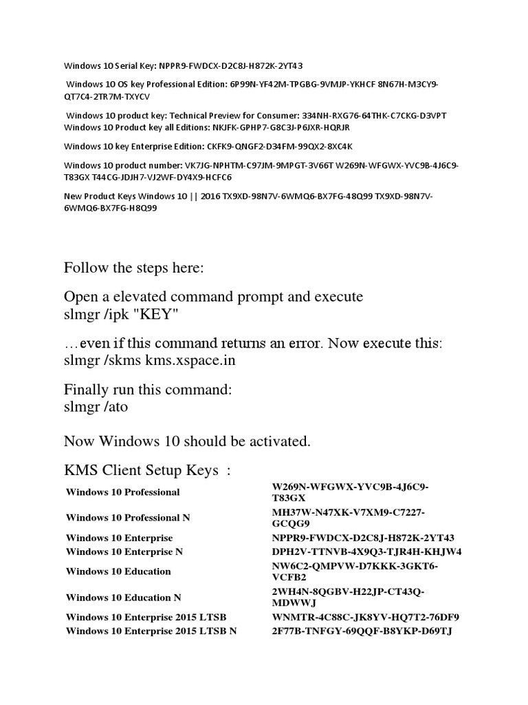 Windows 10 Serial Key | PDF