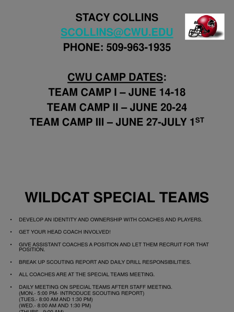 Wildcat Special Teams | PDF | Sport Variants | Ball Games